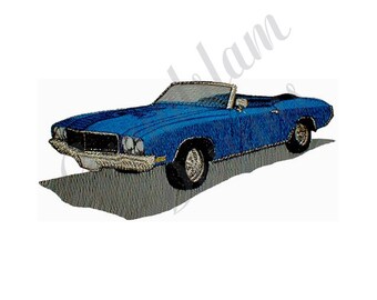 Racing Car Machine Embroidery Design Red Convertible Car - Etsy