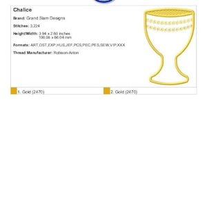Chalice Outline - Machine Embroidery Design, Embroidery Designs ...