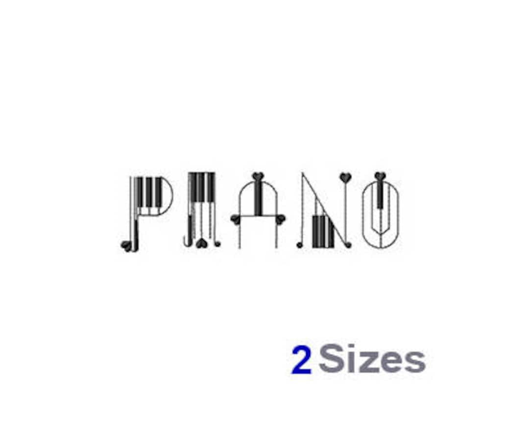 Piano Notes Embroidery Font Set - Piano Key Alphabet (digital Download ...