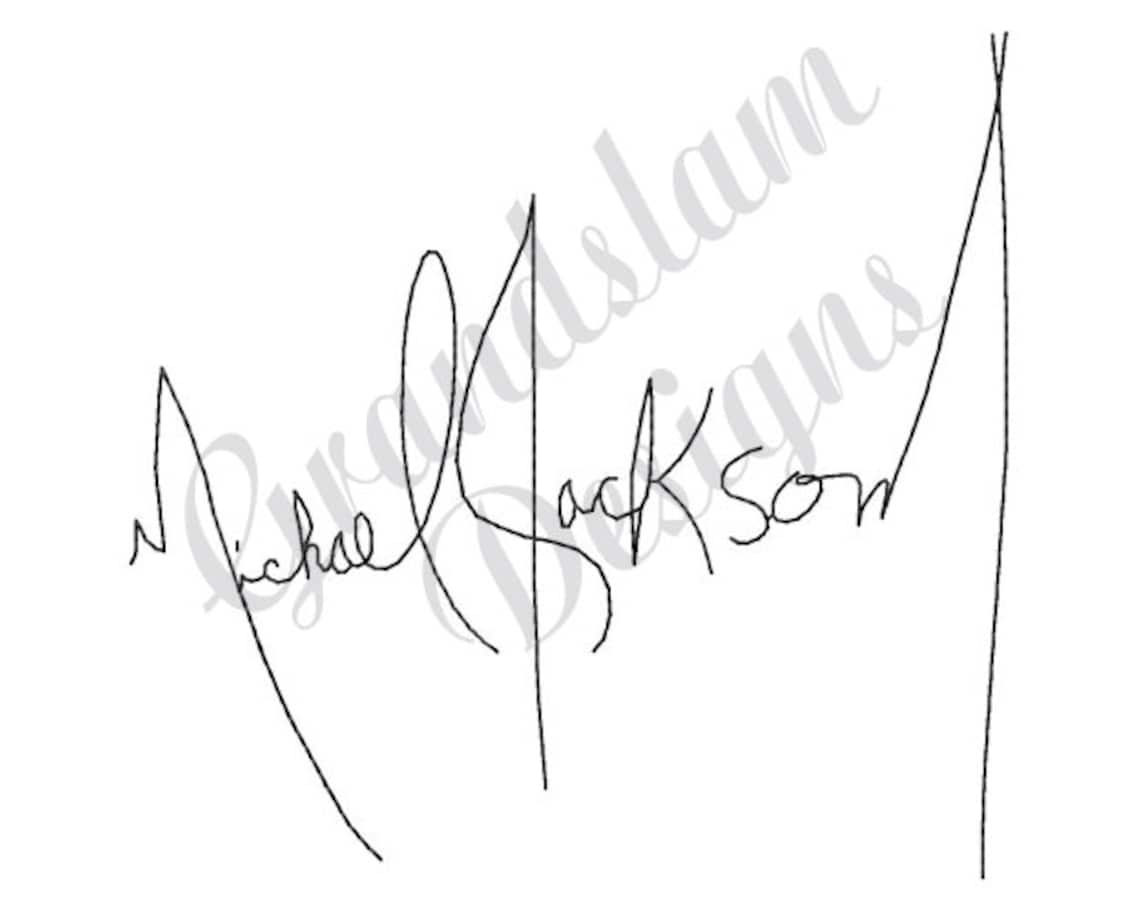 Michael Jackson Signature Diseño de bordado de máquina | Etsy