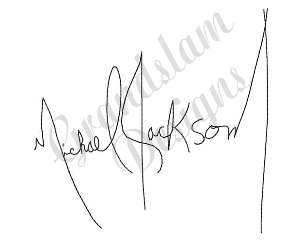Michael Jackson Signature - Machine Embroidery Design - Etsy