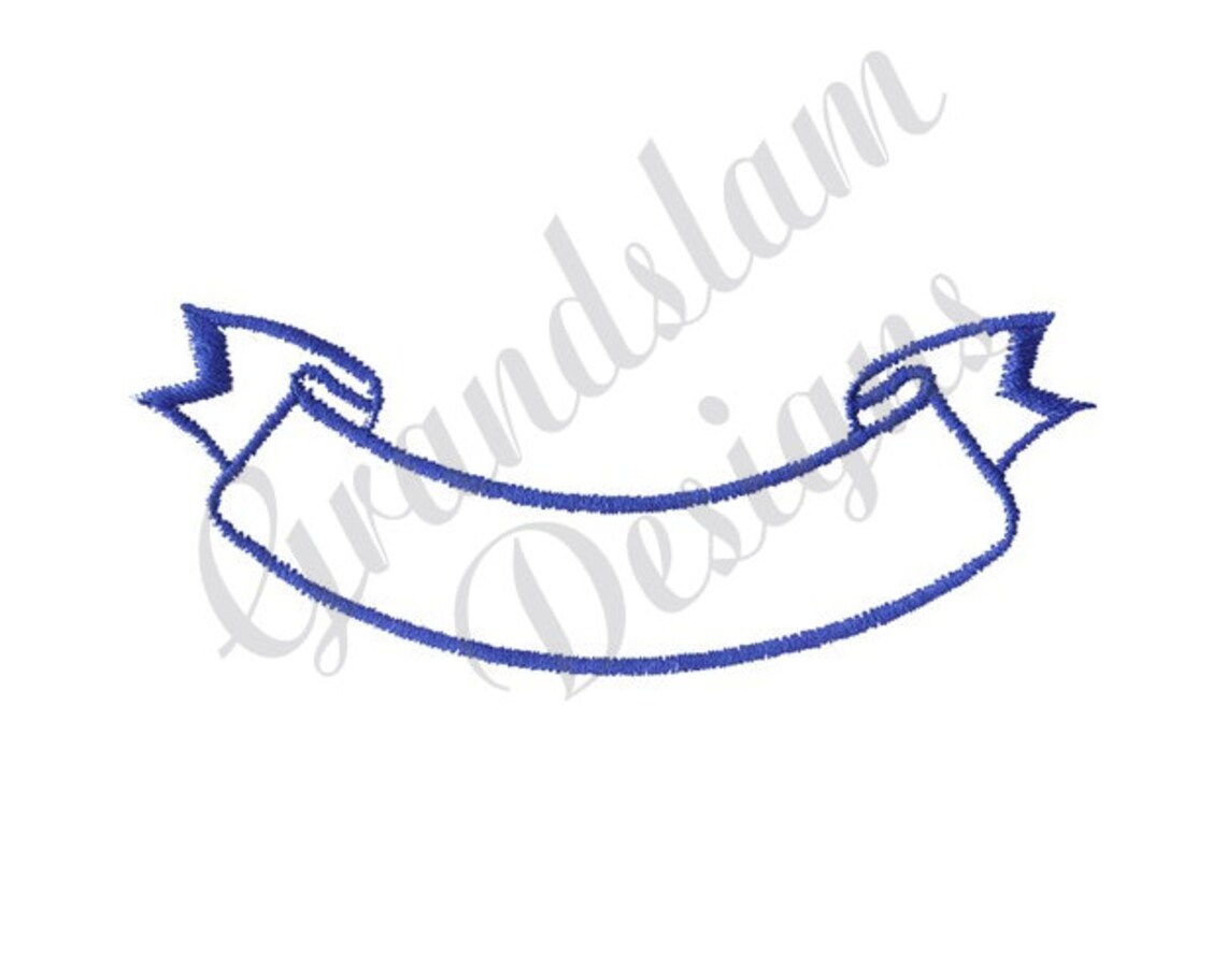 Banner Outline - Machine Embroidery Design - Etsy