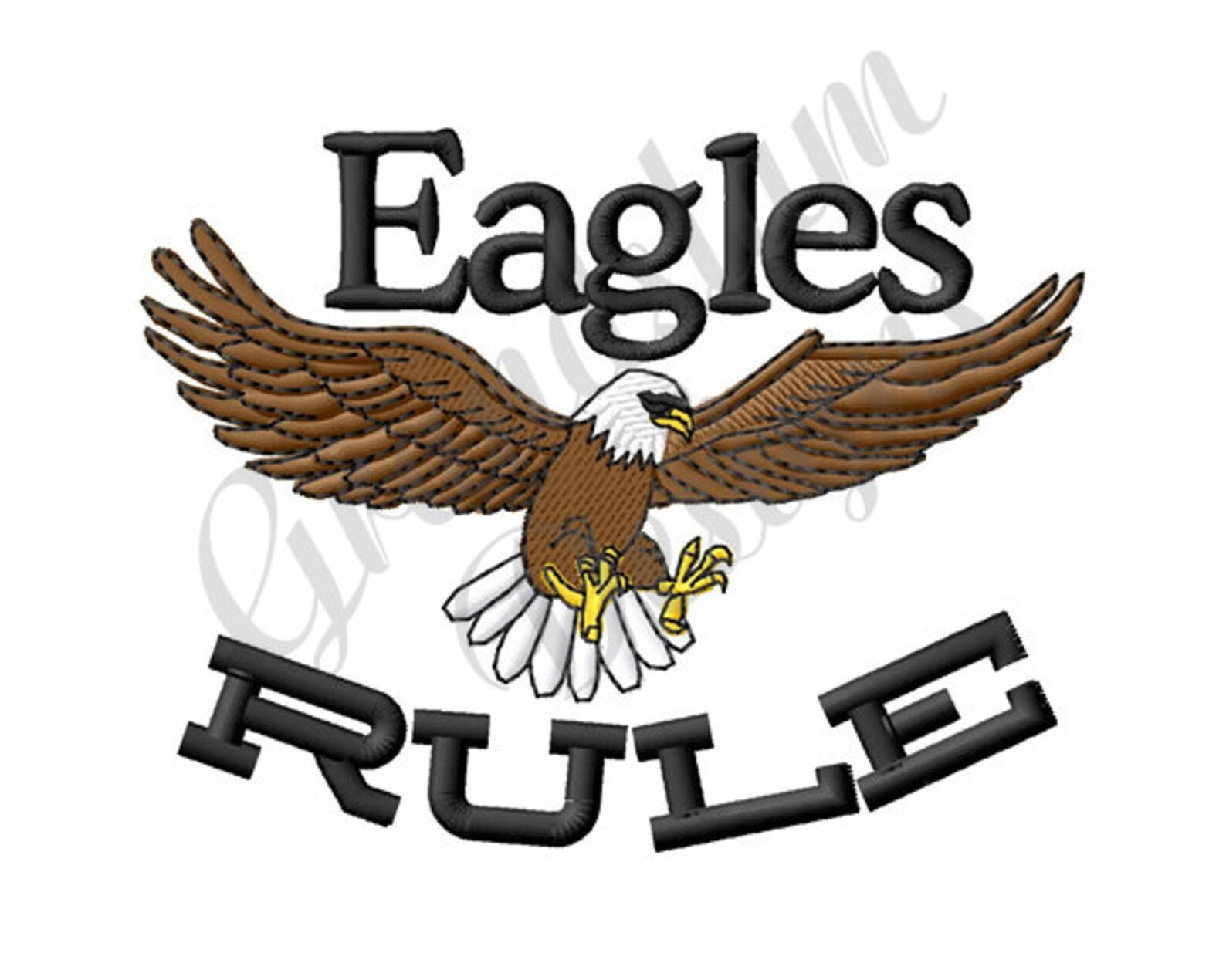 Eagles Rule - Machine Embroidery Design, Embroidery Designs, Machine ...