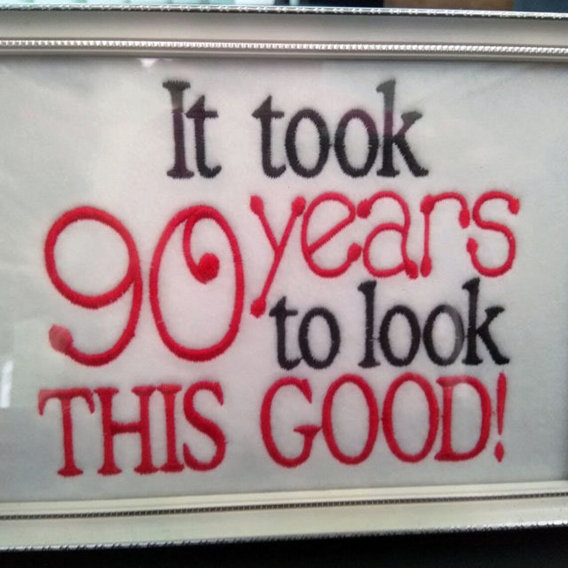 90 Years Old - Machine Embroidery Design, Embroidery Designs, Machine ...