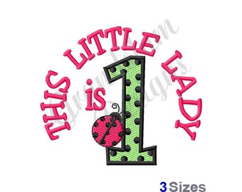 Ladybug One Applique 1st Birthday Machine Embroidery Design Instant ...