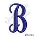 Vine Monogram Letter B Machine Embroidery Design - Etsy