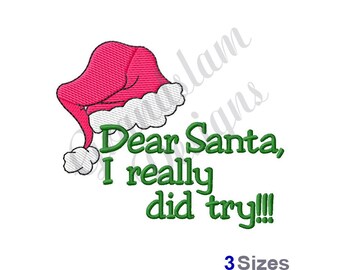 Christmas Embroidery Design Dear Santa Put Yourself in My Shoes ...