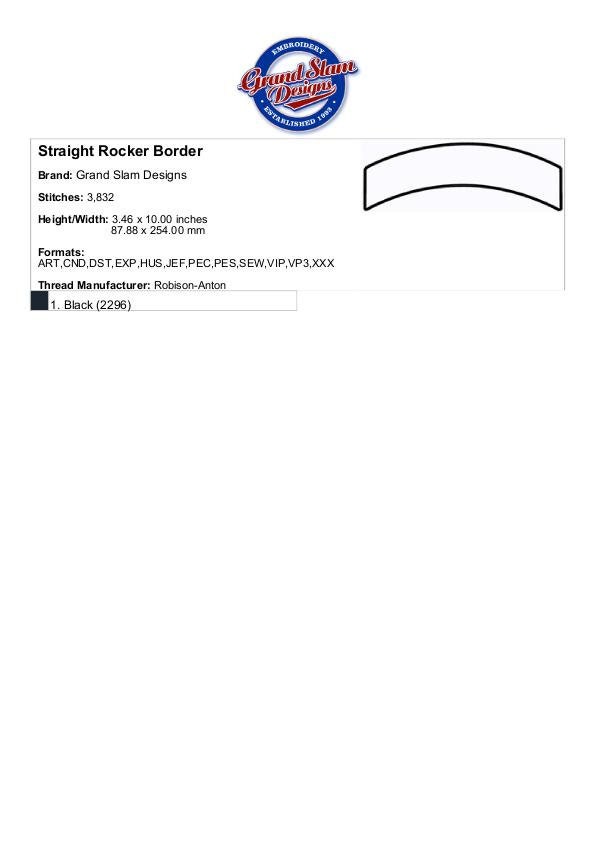 Straight Rocker Border Top Ribbon - Machine Embroidery Design - Etsy