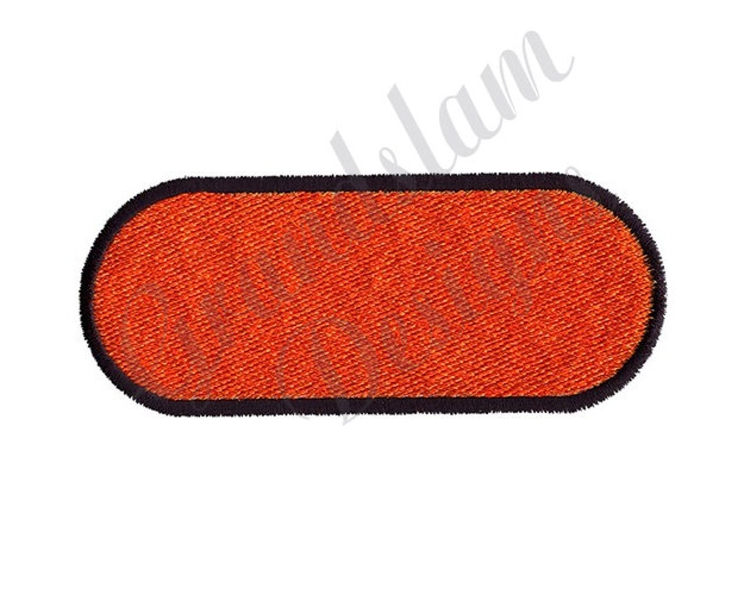 Filled Rounded Rectangle Oval - Machine Embroidery Design, Embroidery ...