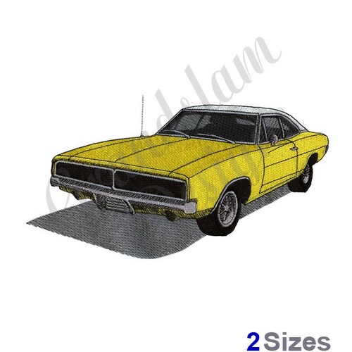 Classic Muscle Car Machine Embroidery Design - Etsy