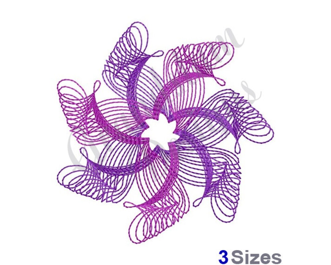 Retro Spirograph -machine Embroidery Design, Embroidery Designs ...