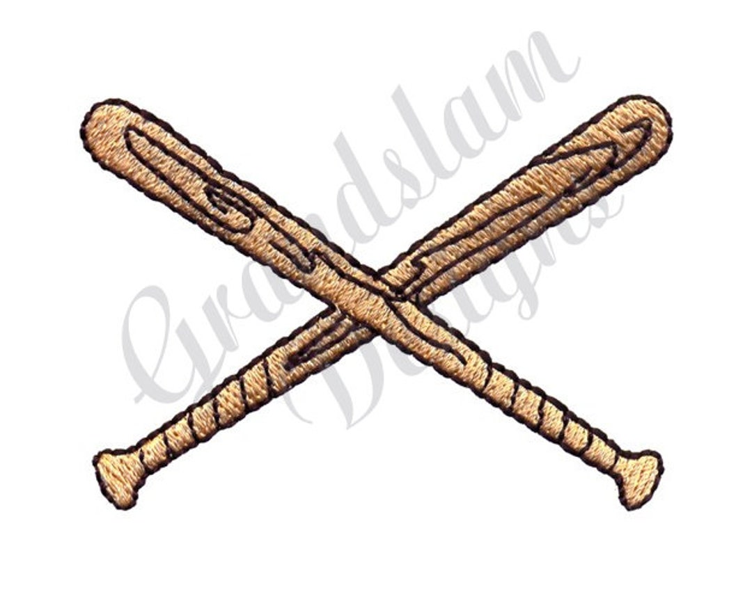 Crossed Baseball Bats - Machine Embroidery Design - Etsy