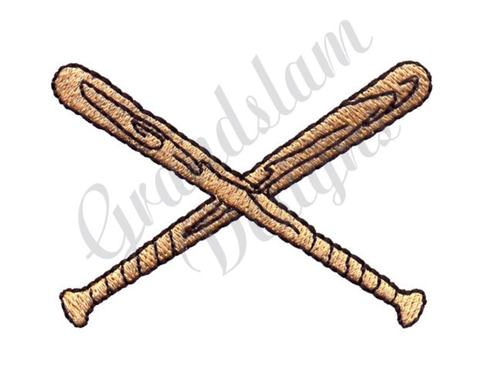 Crossed Baseball Bats Machine Embroidery Design - Etsy