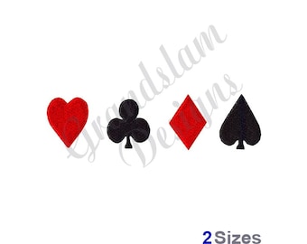 Poker Cards Machine Embroidery Design Embroidery Designs - Etsy