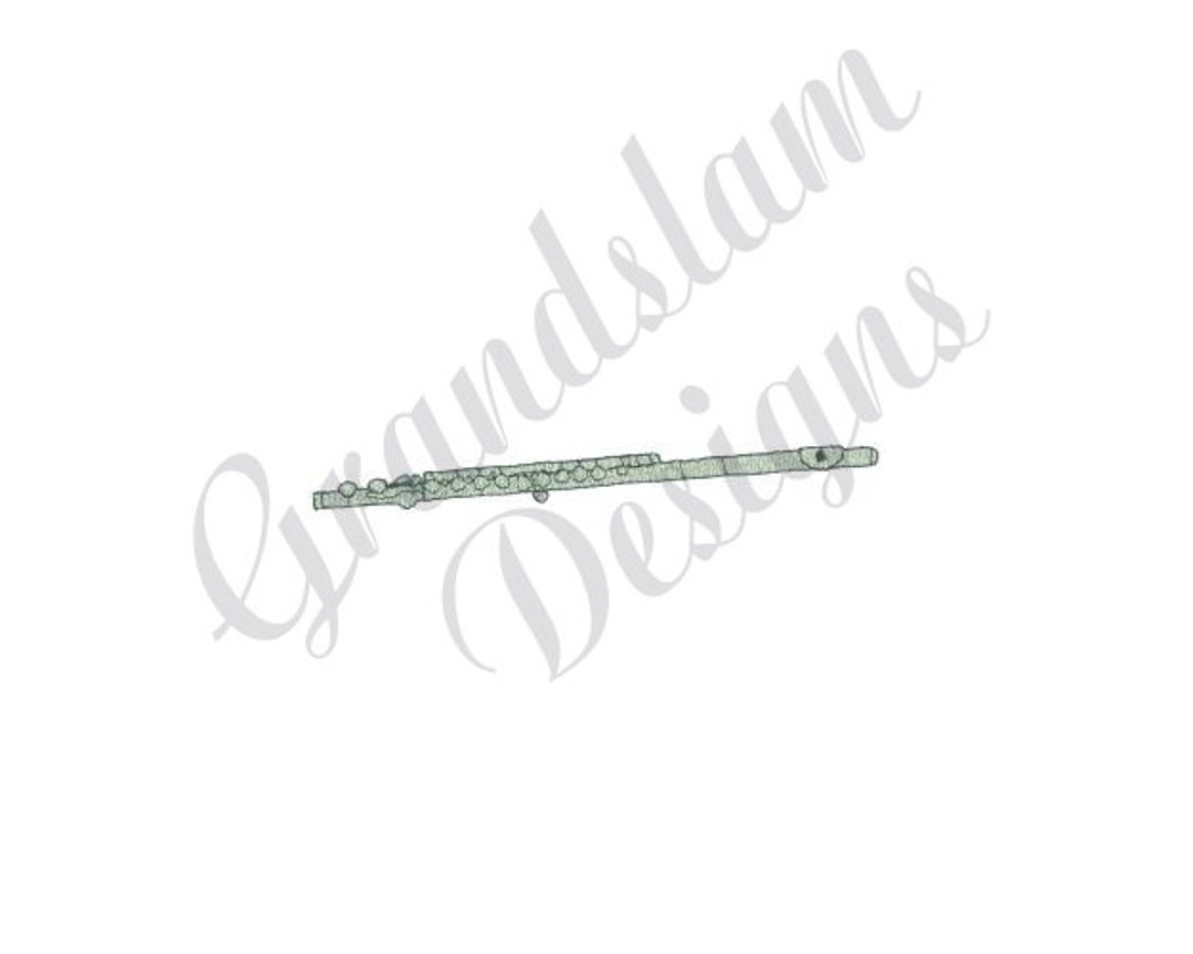 Flute - Machine Embroidery Design - Etsy