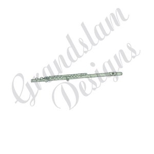 Flute - Machine Embroidery Design - Etsy