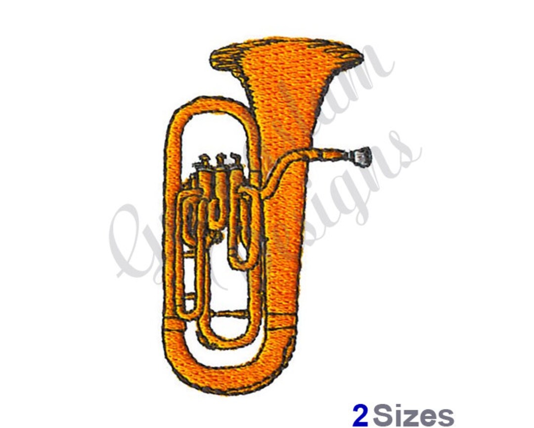 Baritone Brass Horn - Machine Embroidery Design, Embroidery Designs ...