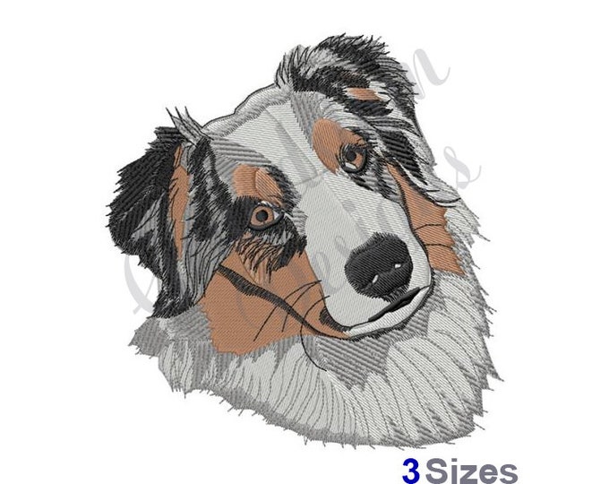 Australian Shepherd Machine Embroidery Design Embroidery - Etsy