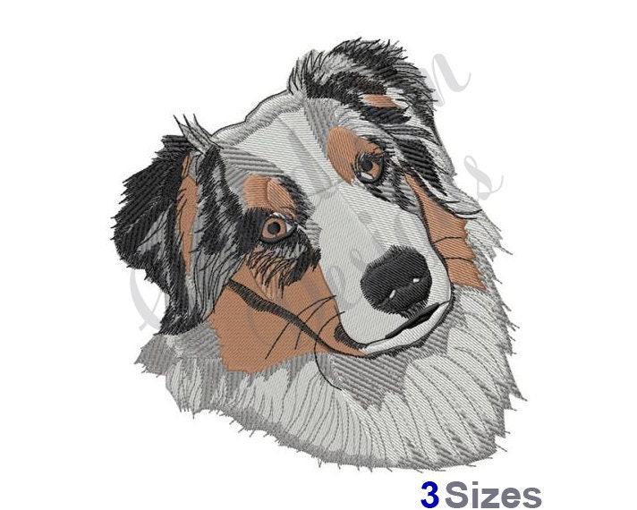 Australian Shepherd - Machine Embroidery Design, Embroidery Designs ...