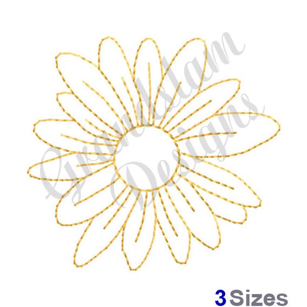 Redwork Flower - Etsy