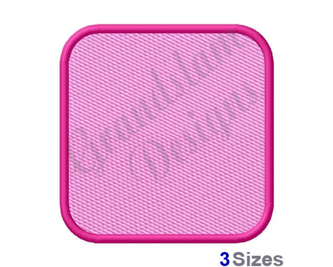Rounded Rectangle Machine Embroidery Design | Etsy