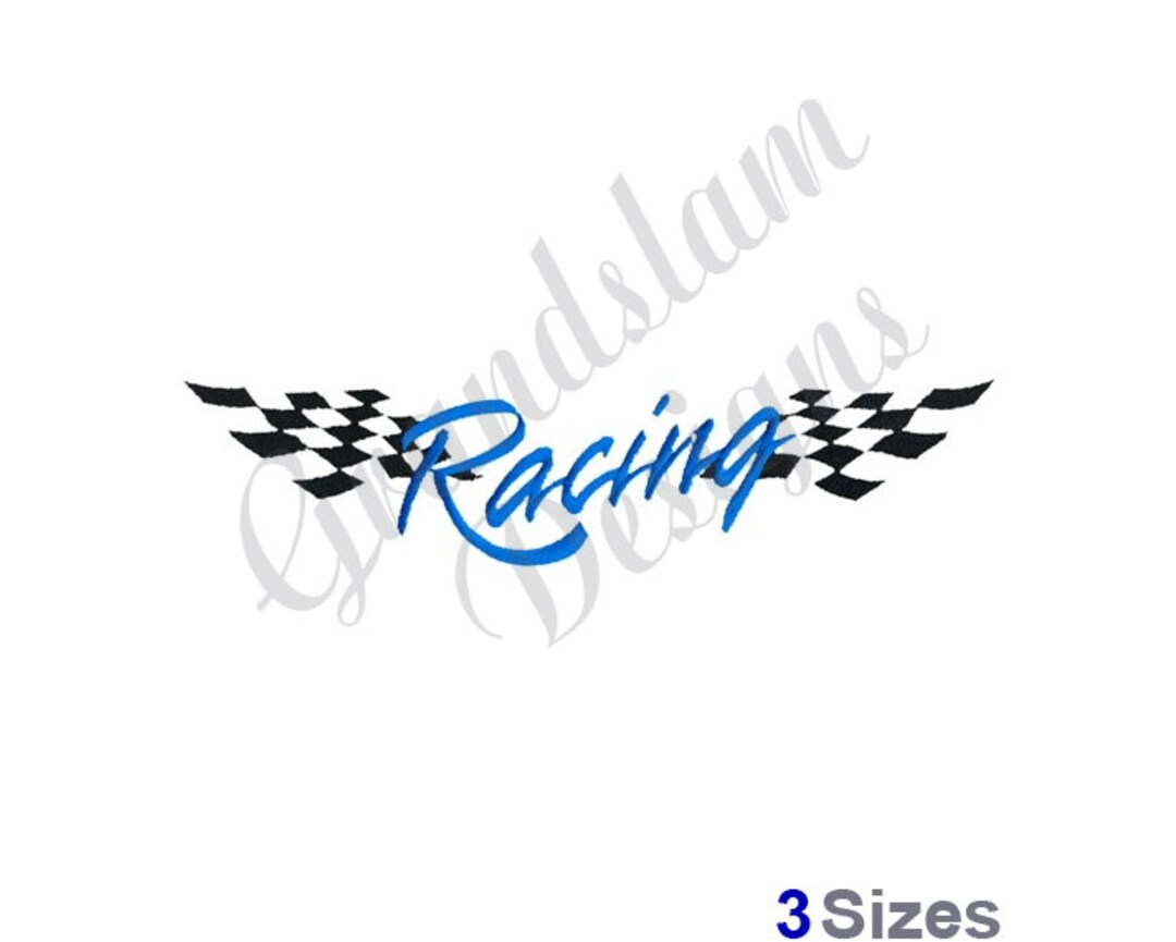 Racing Logo - Machine Embroidery Design - Etsy