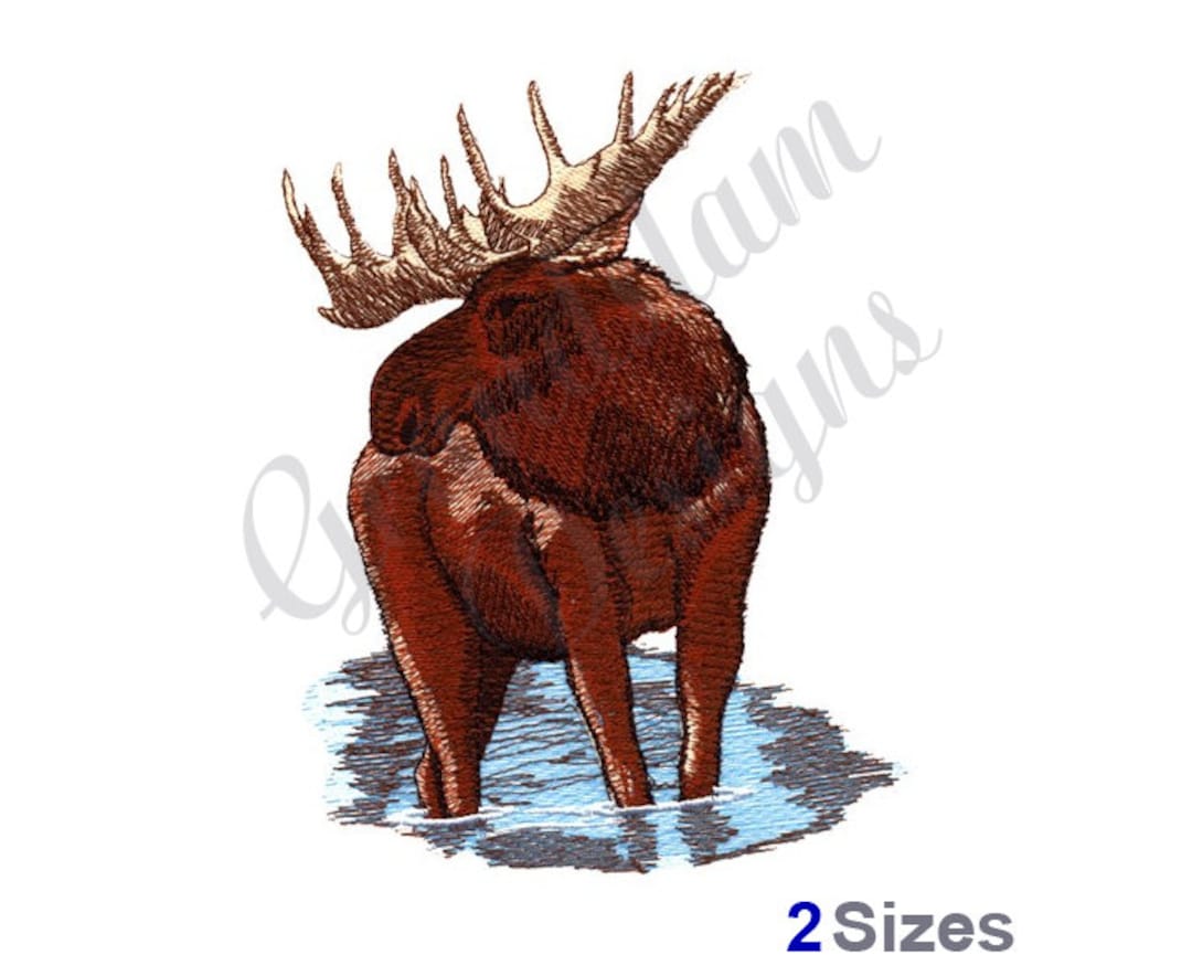Moose - Machine Embroidery Design - Etsy