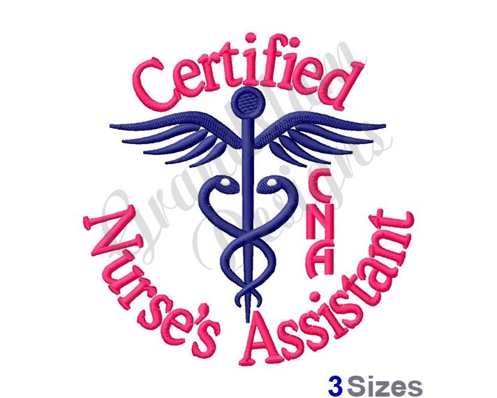 CNA Certified Nurses Assistant - Machine Embroidery Design, Facemask ...