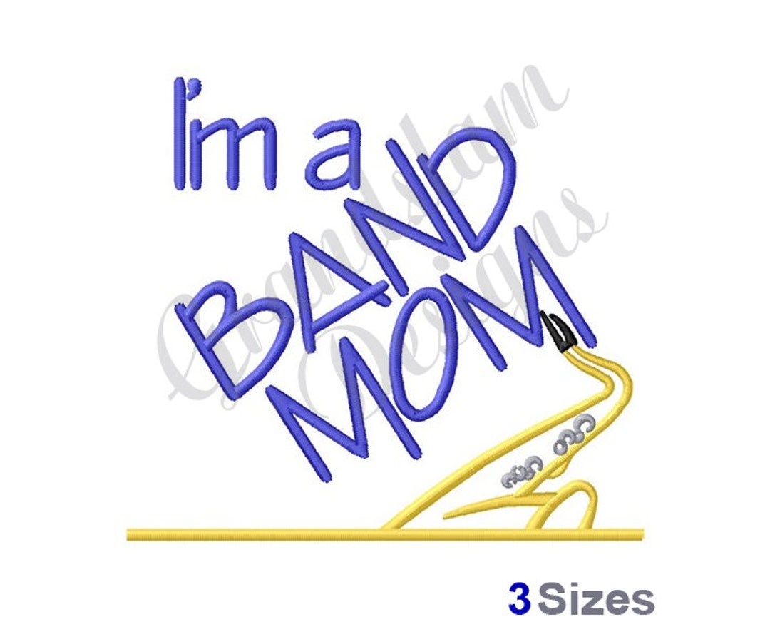 Saxophone Band Mom - Machine Embroidery Design, Embroidery Designs ...