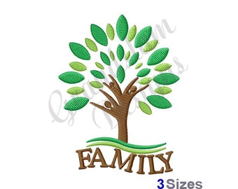 Family Tree - Machine Embroidery Design, Family Tree Embroidery Pattern ...