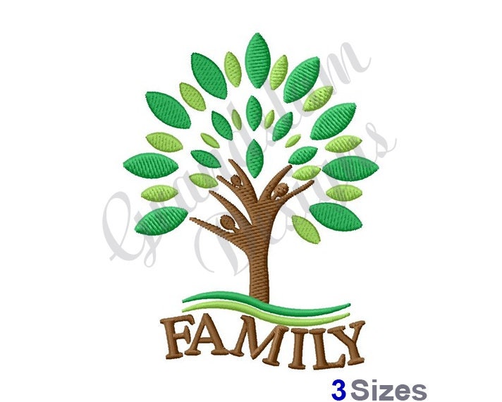 Family Tree Machine Embroidery Design - Etsy