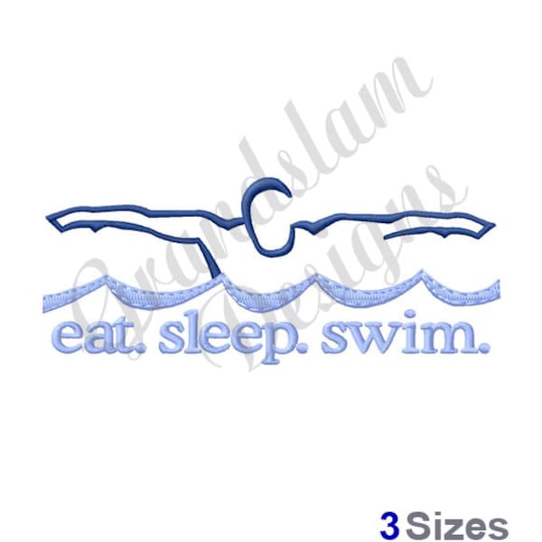 Swim Embroidery - Etsy