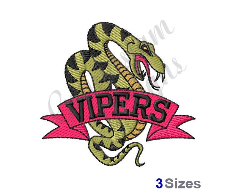 Vipers Mascot Machine Embroidery Design - Etsy