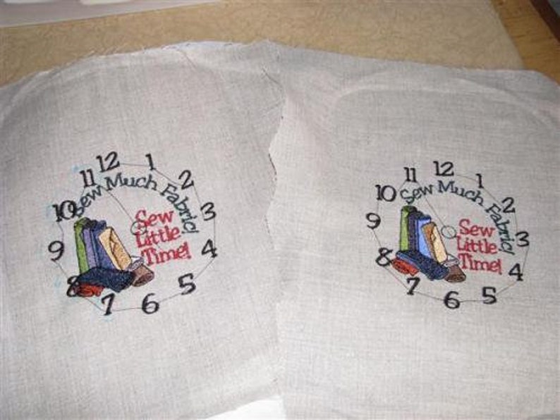 Sew Much Fabric Clock Machine Embroidery Design - Etsy