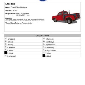 Lil Red Express Pick up Truck - Machine Embroidery Design - Etsy