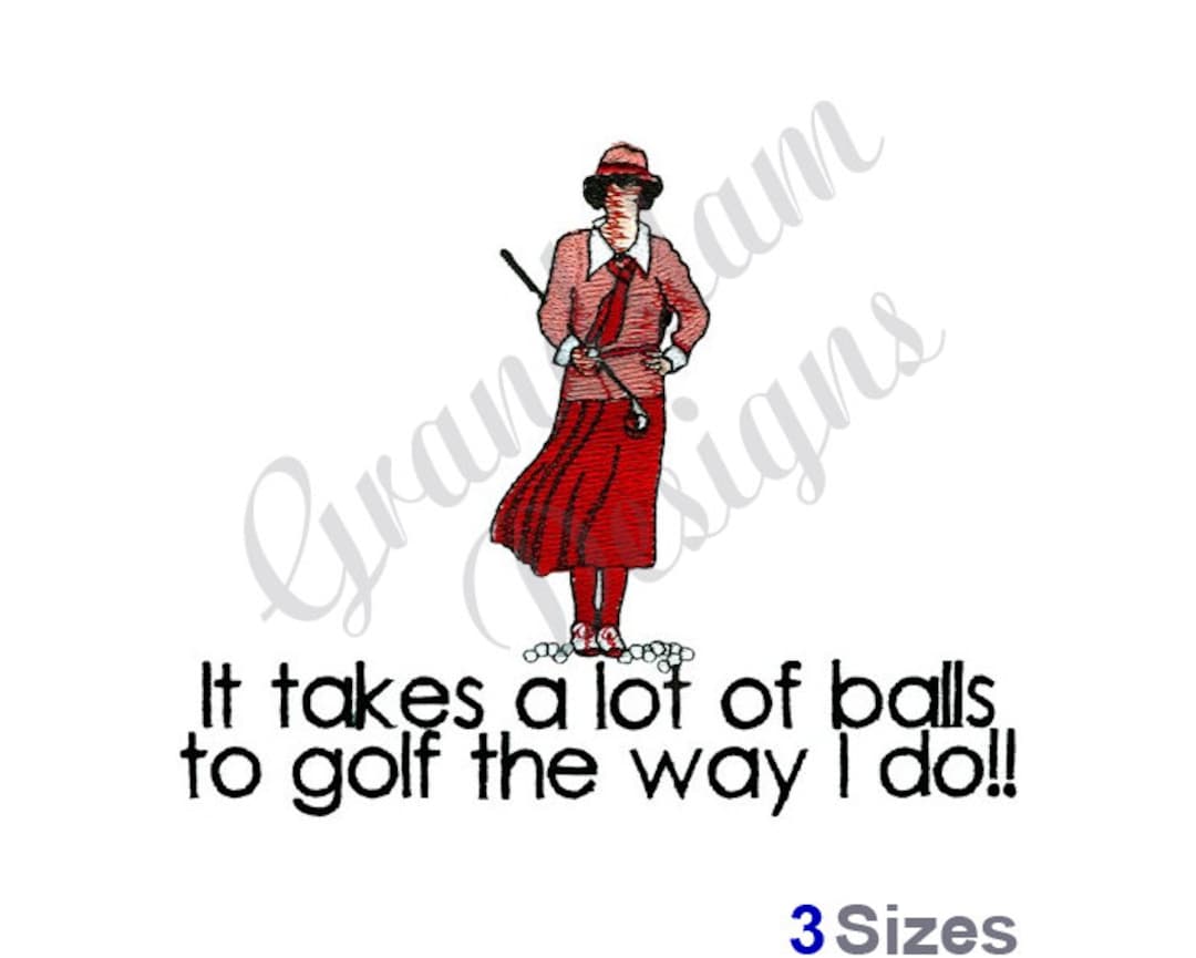 Lady Golfer Golf Balls - Machine Embroidery Design - Etsy