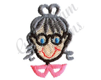 Grandma Stick Figure Machine Embroidery Design - Etsy
