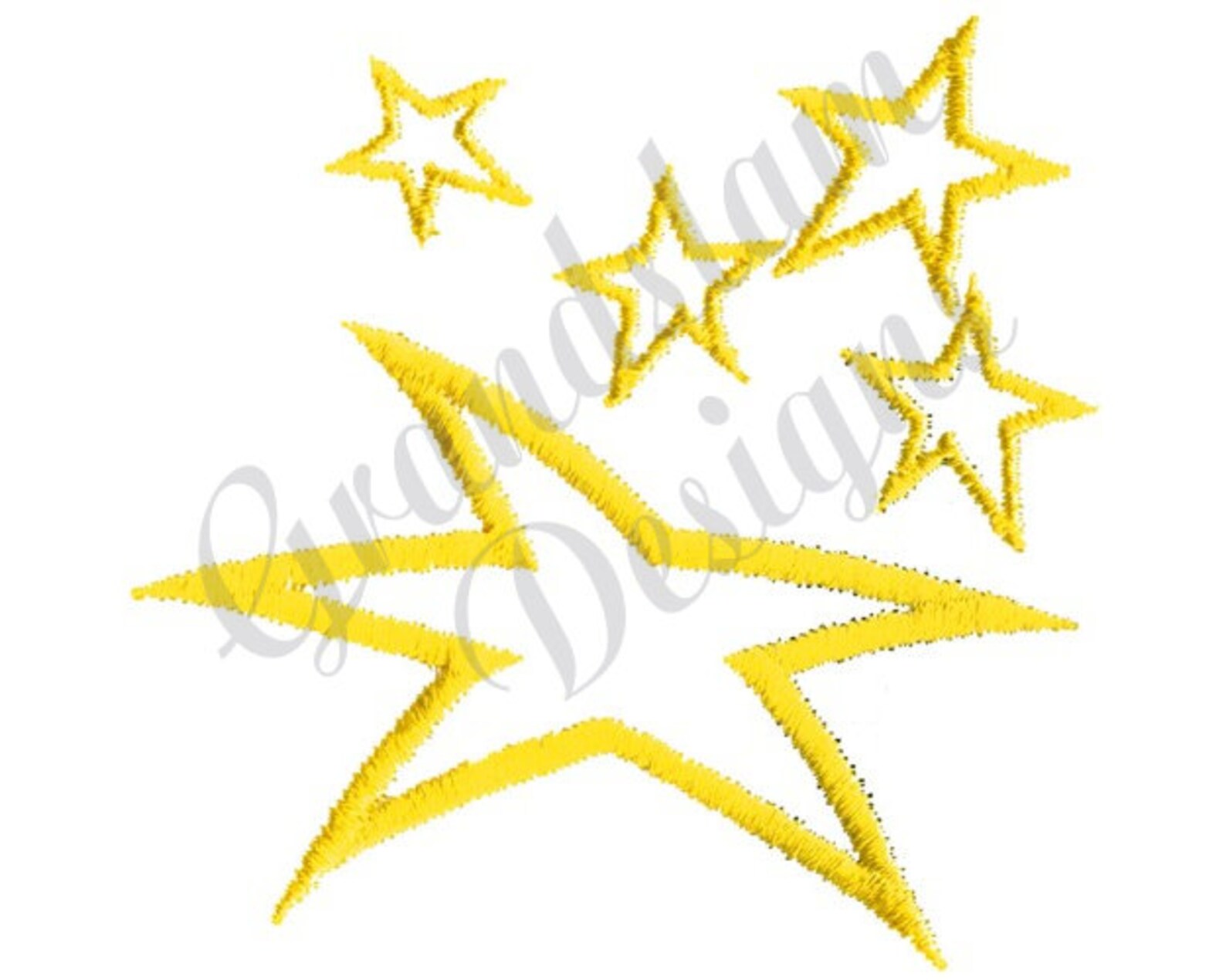 Stars Outline Machine Embroidery Design - Etsy