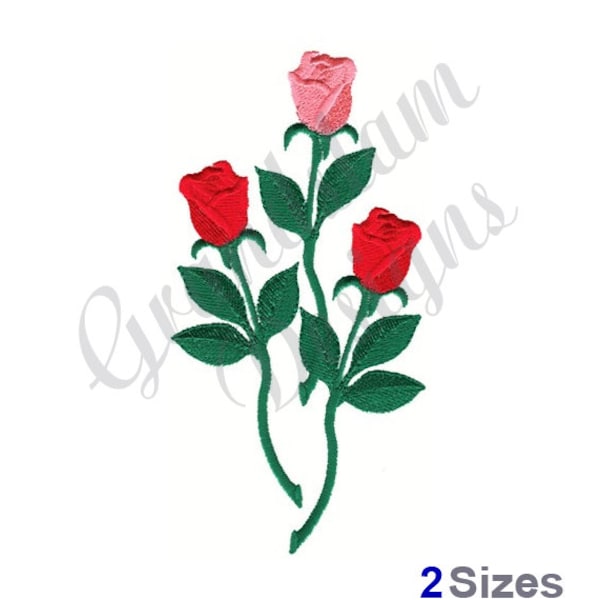 Rose Machine Embroidery Design - Etsy