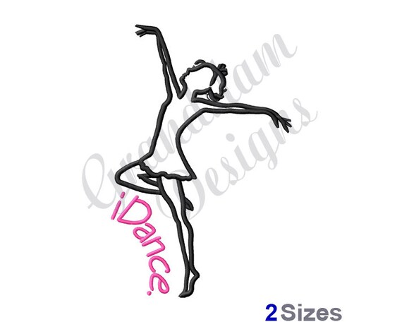 I Dance Outline Machine Embroidery Design - Etsy