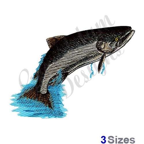 Fish on Machine Embroidery Design - Etsy