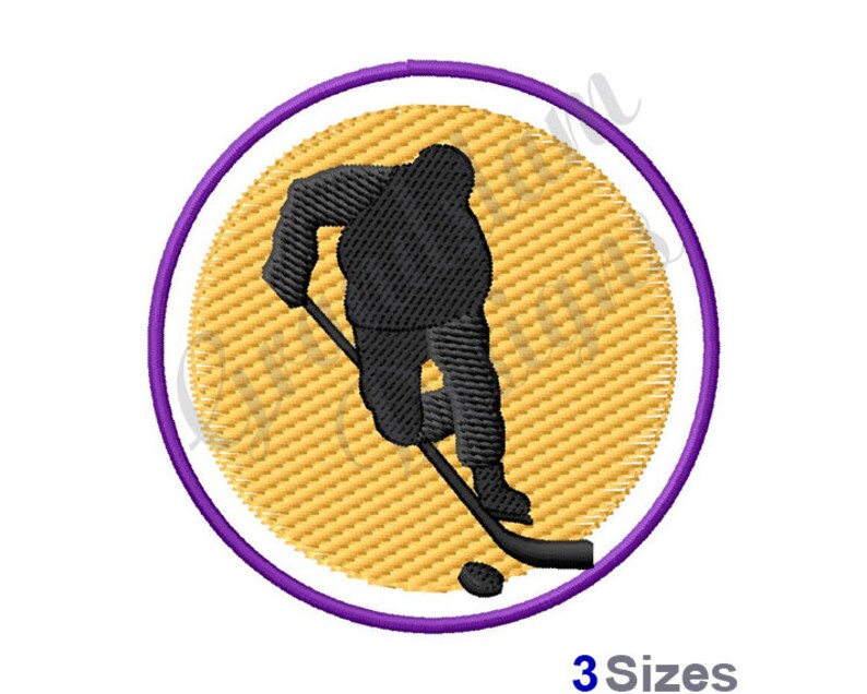Hockey Player Silhoutte Machine Embroidery Design - Etsy