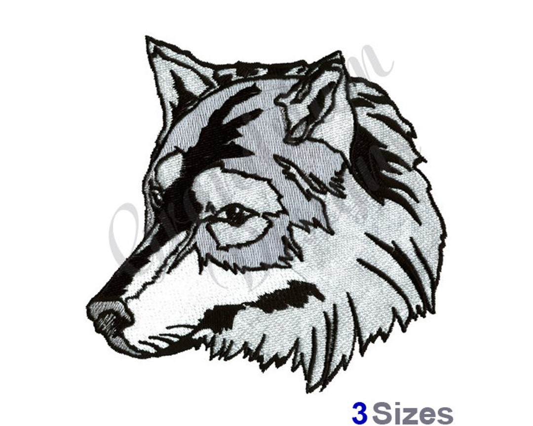 Wolf Head - Machine Embroidery Design - Etsy