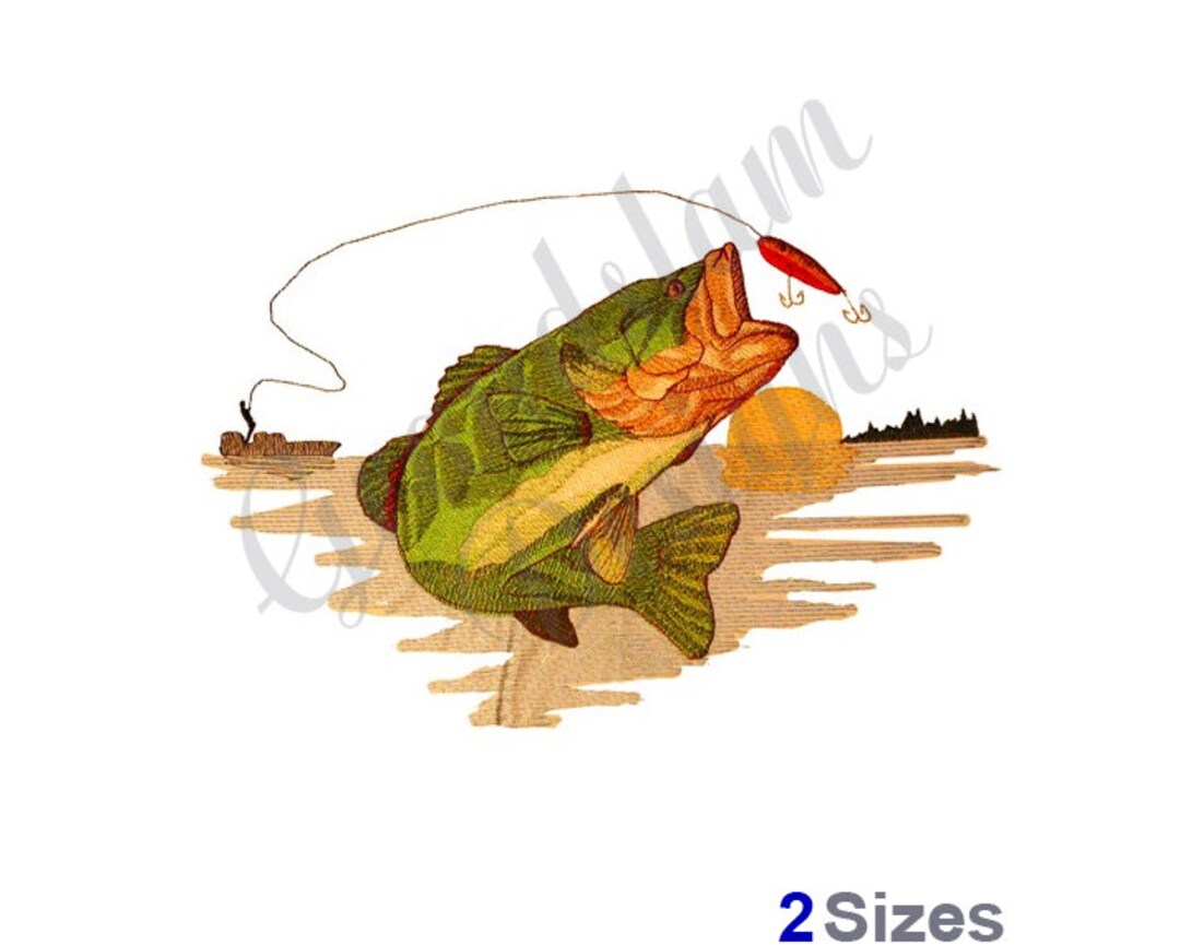 Bass Scene - Machine Embroidery Design, Embroidery Designs, Machine ...