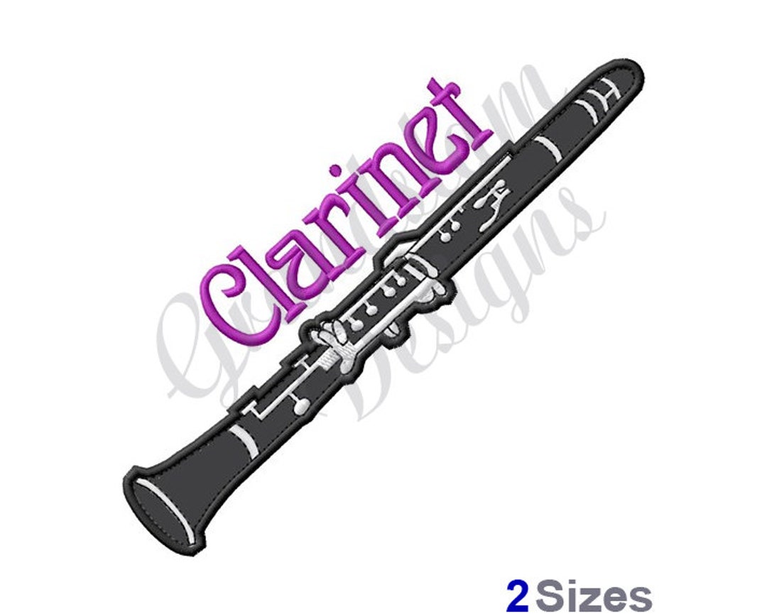 Clarinet - Machine Embroidery Design, Embroidery Designs, Machine ...