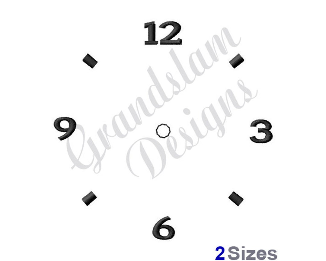 Clock Face - Machine Embroidery Design - Etsy