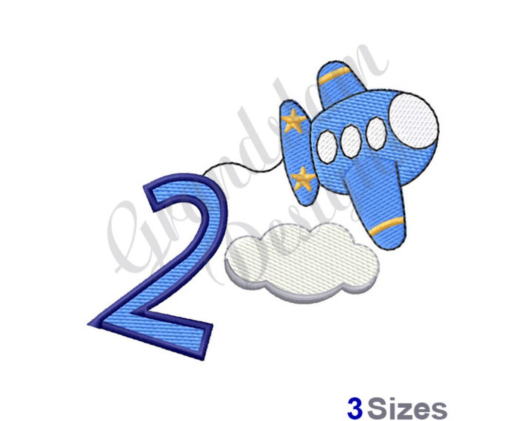 Two Years Old - Machine Embroidery Design - Etsy