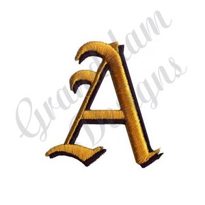 Old English Letter A - Machine Embroidery Design - Etsy