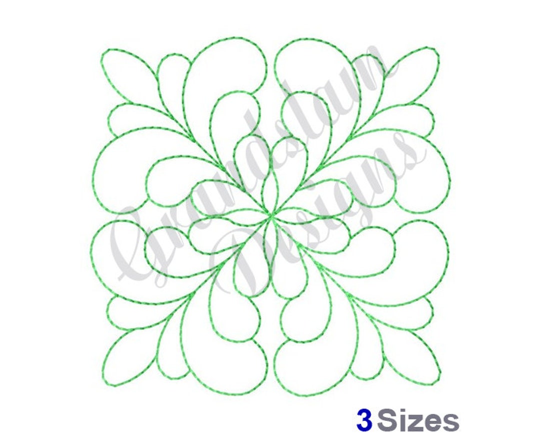 Quilt Block Bean Stitch Machine Embroidery Design, Embroidery Designs ...