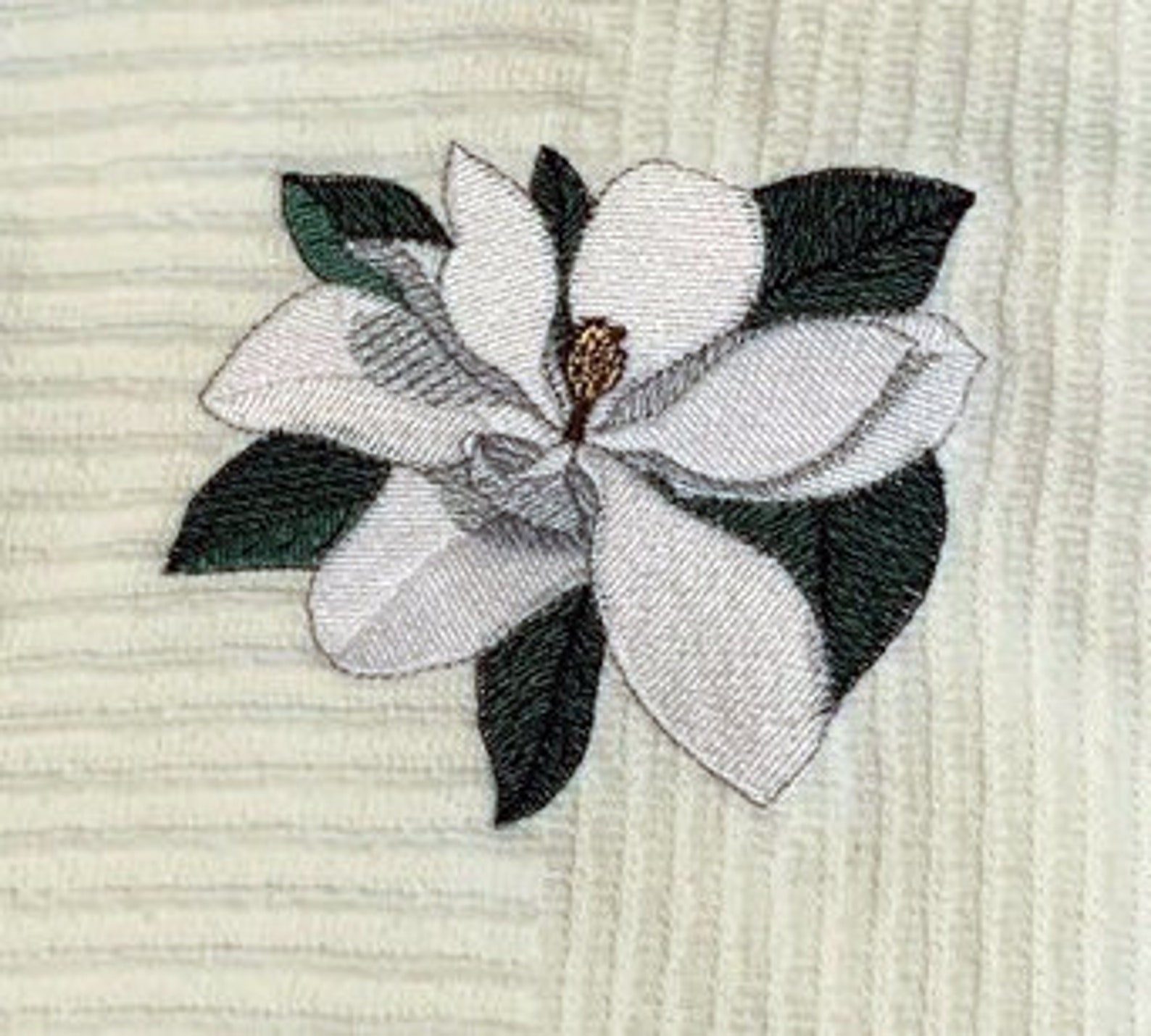 Magnolia Flower Machine Embroidery Design - Etsy
